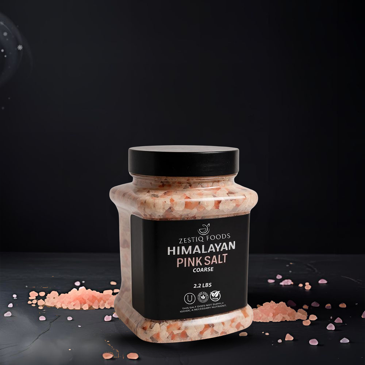 ZF HIMALAYAN PINK SALT COARSE 2.2 LBS PLASTIC JAR – ZESTIQ FOODS